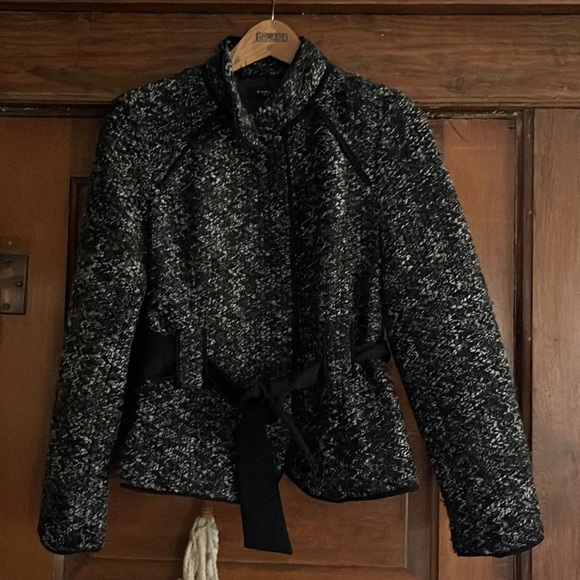 Sandro | Jackets & Coats | Sandro Boucle Belted Blazer Lined M | Poshmark